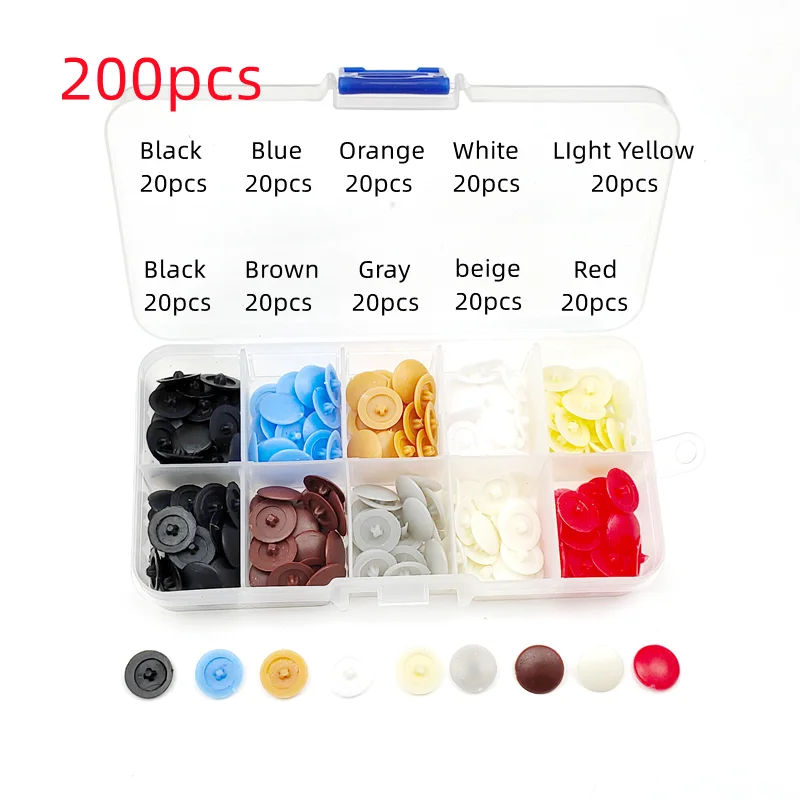 200pcs-Self-Tapping-Screw-Decor-Caps-Snap-Covers-Plastic-Round-for ...