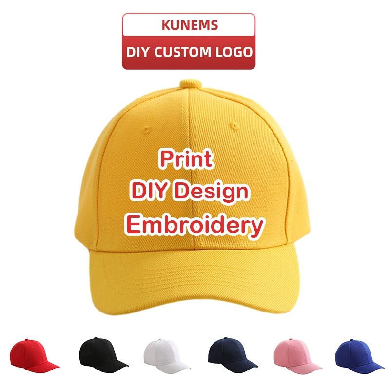 KUNEMS-Custom-Hat-LOGO-Embroidery-Kids-Baseball-Cap-for-Girl-and-Boy ...