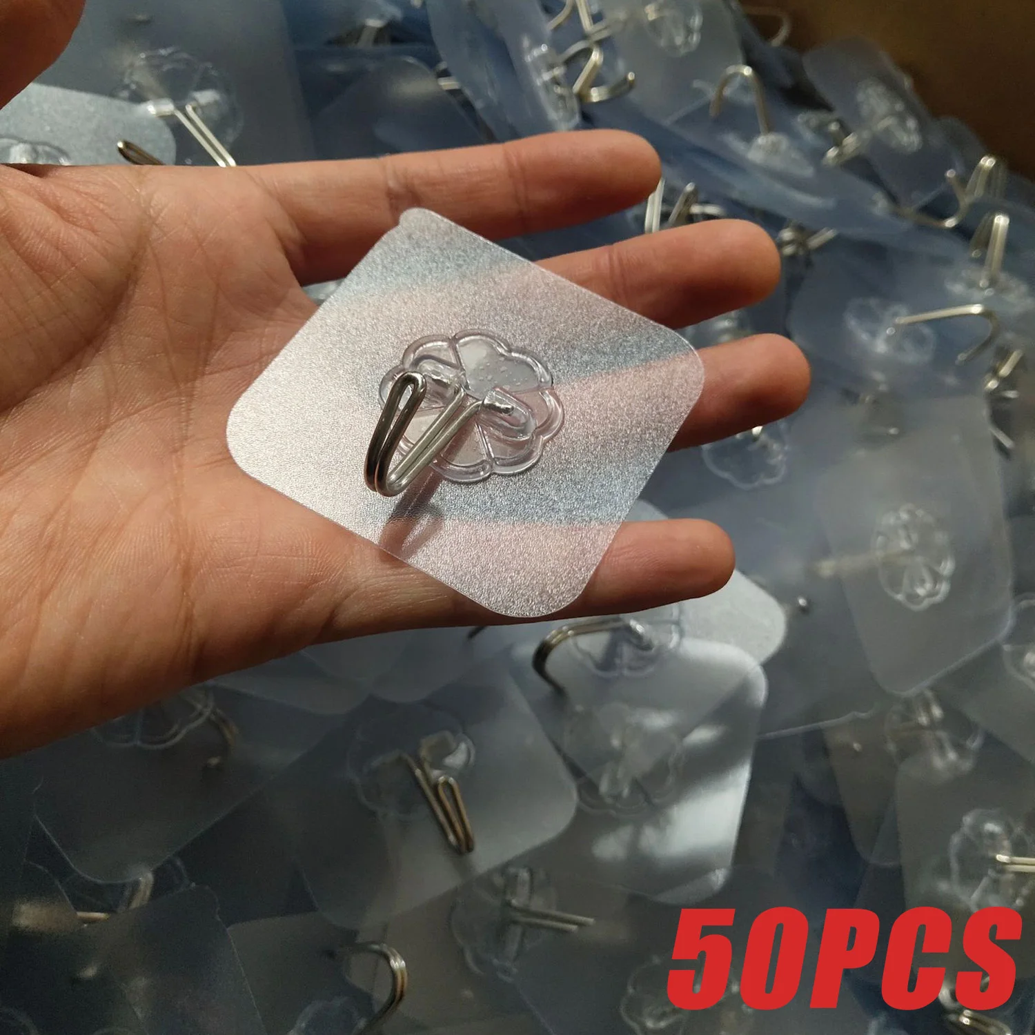 10-20-30-50pcs-Transparent-Hook-with-No-Marks-Strong-Adhesive-Hook ...