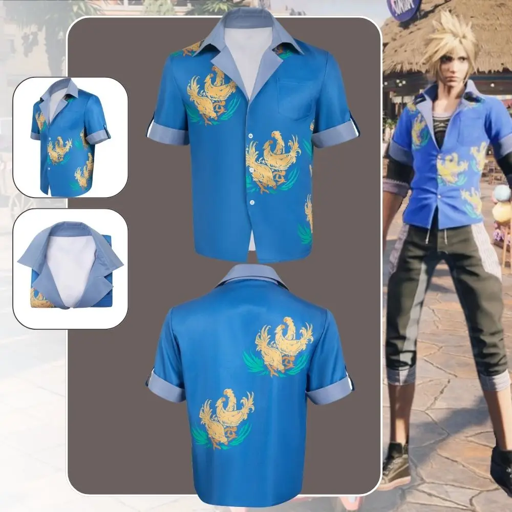 Game-Final-Fantasy-7-Cloud-Cosplay-Ocean-Land-Bird-Beach-Shirt-Shorts ...