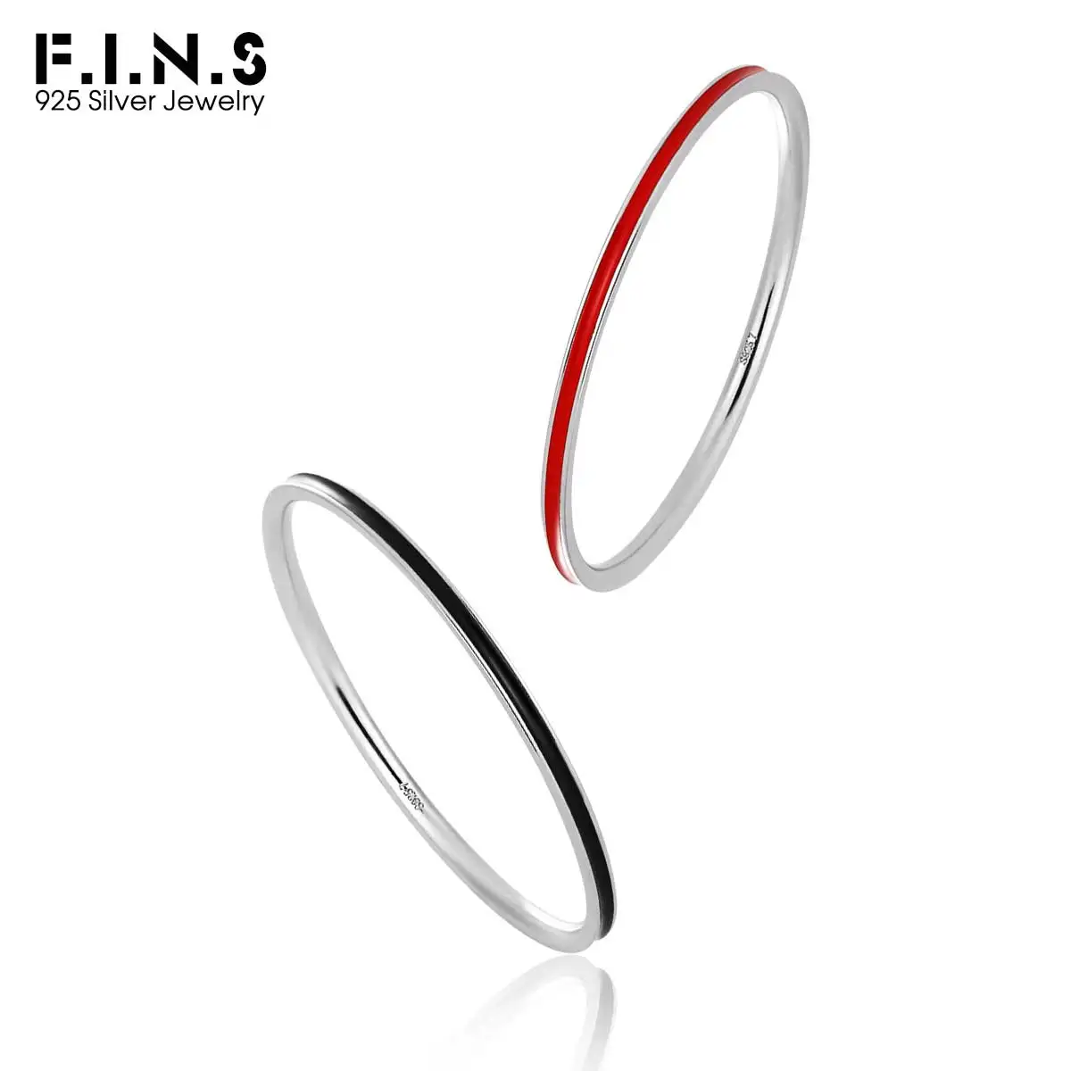F.I.N.S Original S925 Sterling Silver Slim Circle Ring Women Minimalist ...