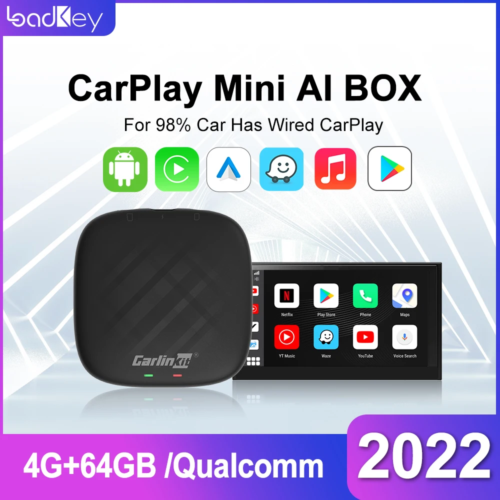 Carlinkit CarPlay Mini Ai Box 4G LTE Wireless Apple CarPlay Android ...