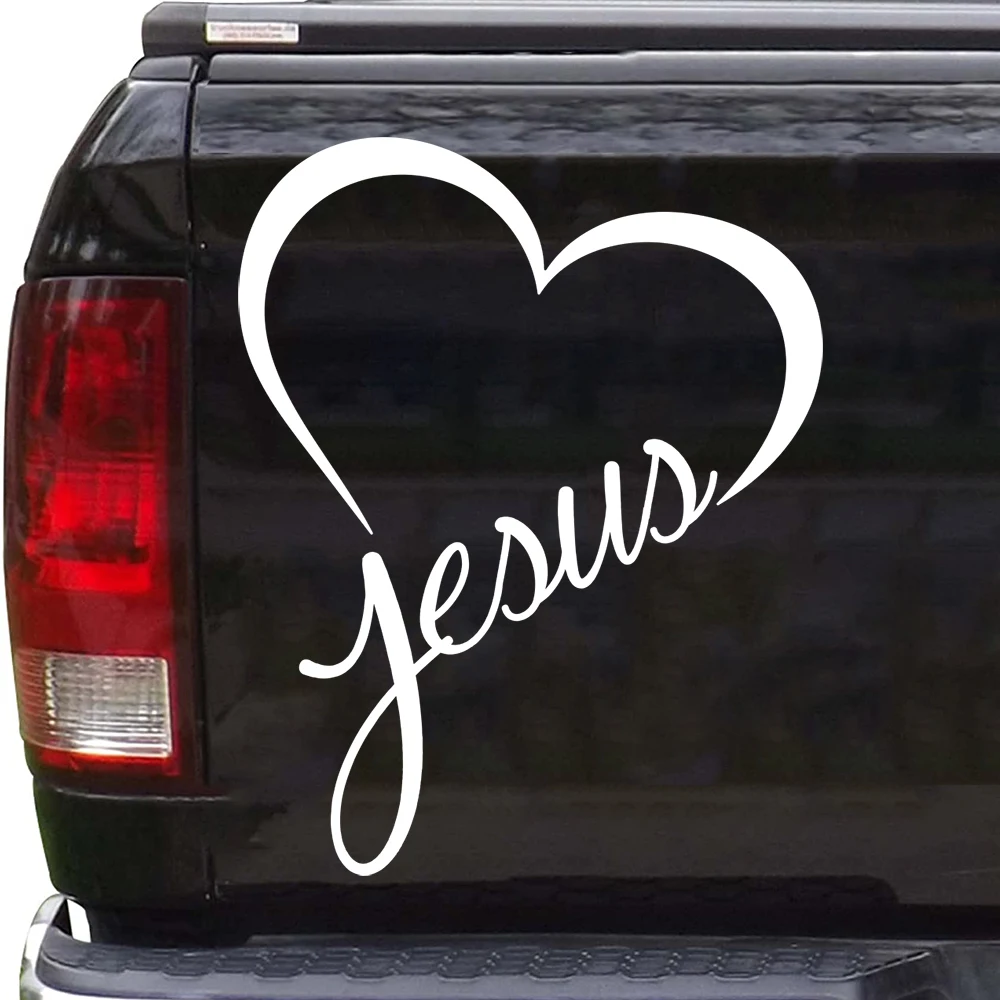 Modern Jesus Heart Car Sticker Decal Christian Spiritual Religious God ...