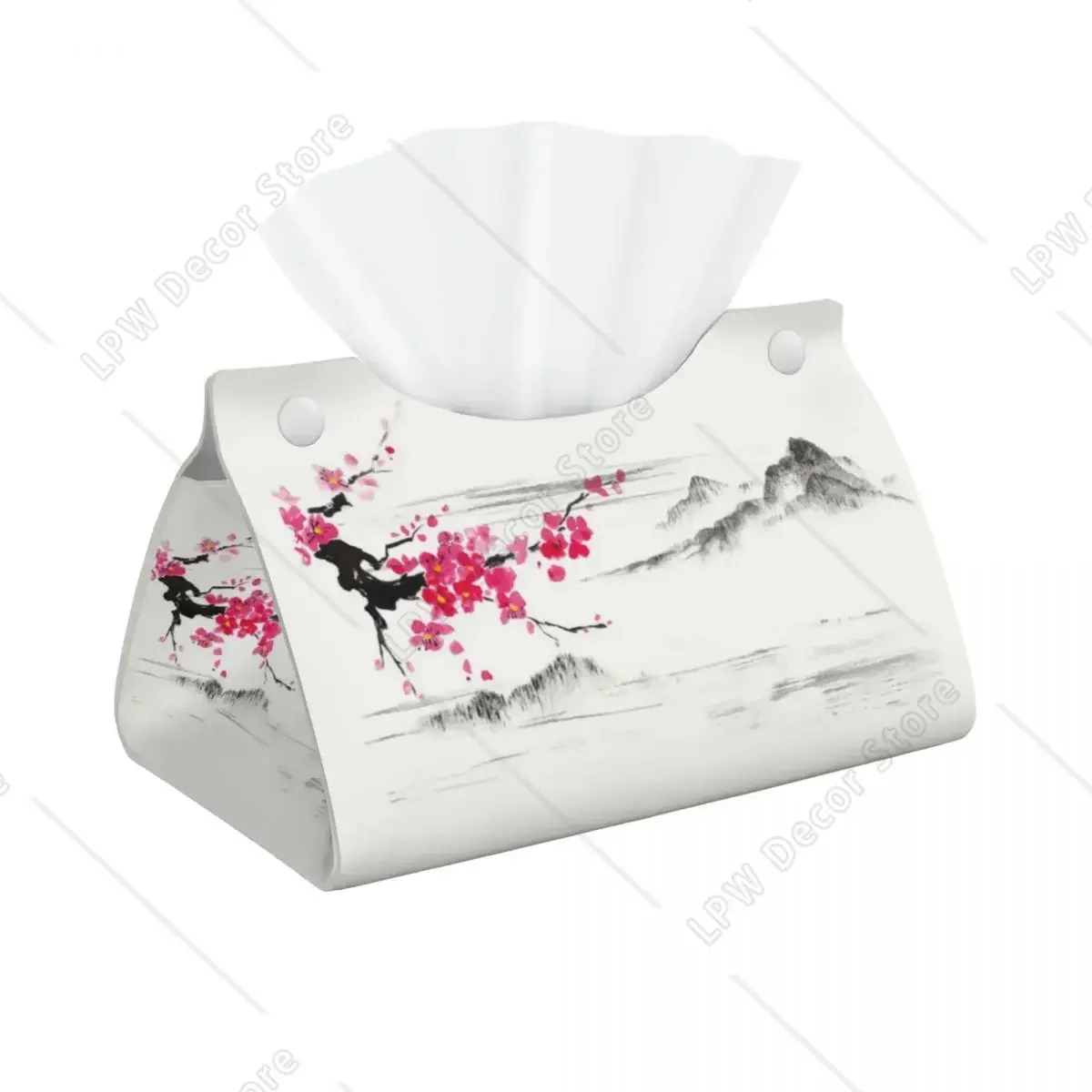Custom Sakura Tree Cherry Blossom Tissue Box Cover for Bathroom Toilet ...