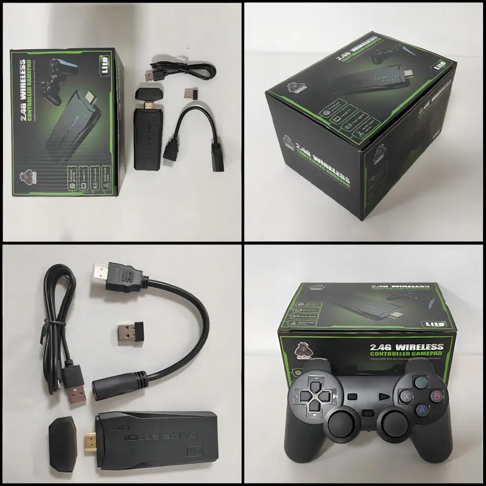 20000+ Game Stick 4K Video Game Consoles 2Pcs 2.4G Wireless Gamepad ...