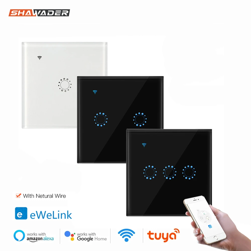 WiFi-Smart-Life-Tuya-Ewelink-Light-Switches-EU-Square-Wall-Touch-Glass ...