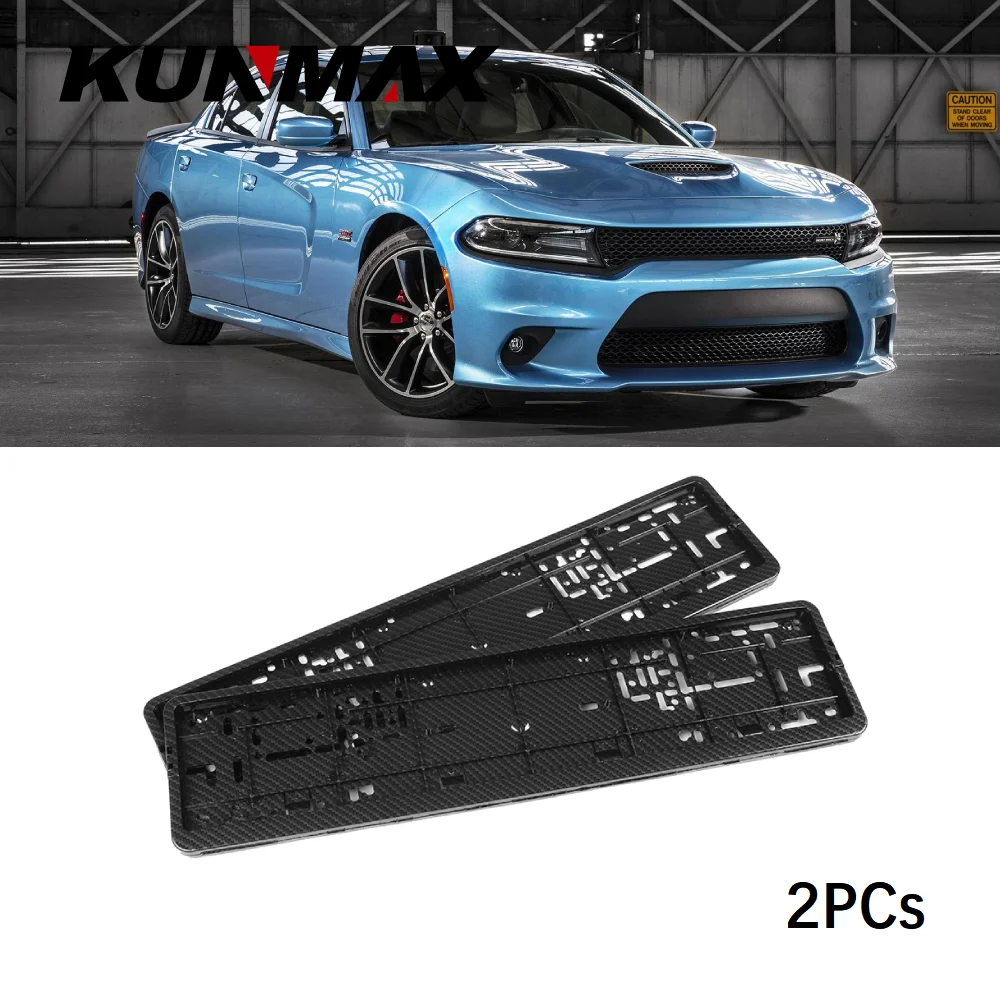 One pair Carbon Style European License Plate Frame Auto Accessory ...