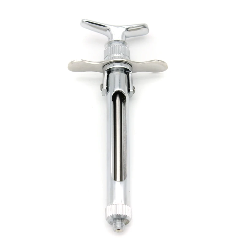 1Pc Dental Gun Syringe Stainless steel Quantitative Press Type Syringe ...