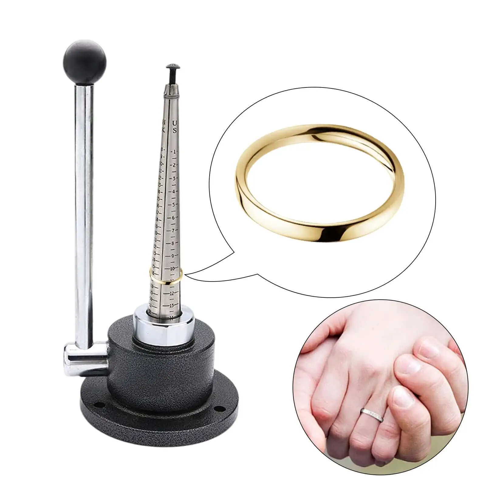 Metal Ring Stick Sizer Shaping Forming Tool Finger Sizes Measuring ...