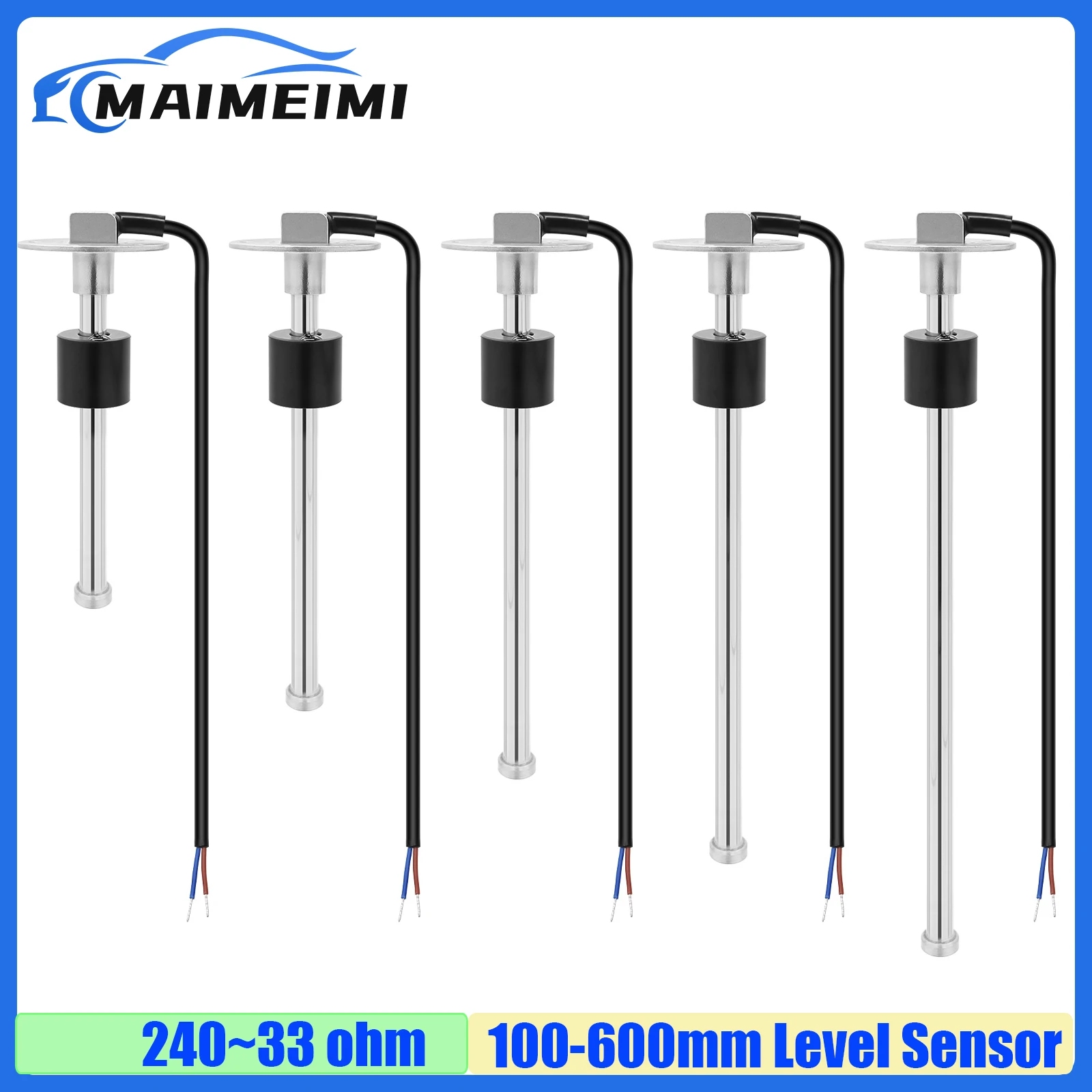 304-Stainless-Steel-Fuel-Level-Sensor-240-33-OHM-Water-Level-Sensor-100 ...