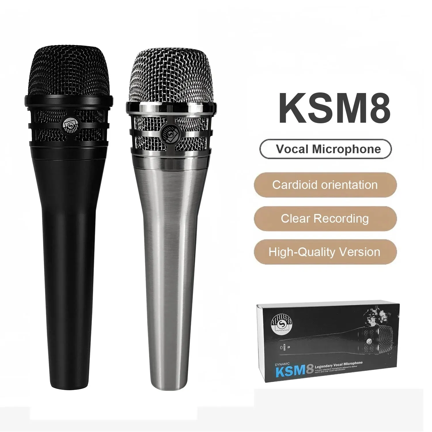 KSM8-Supercardioid-Dynamic-Microphone-For-Stage-Singing-Professional ...