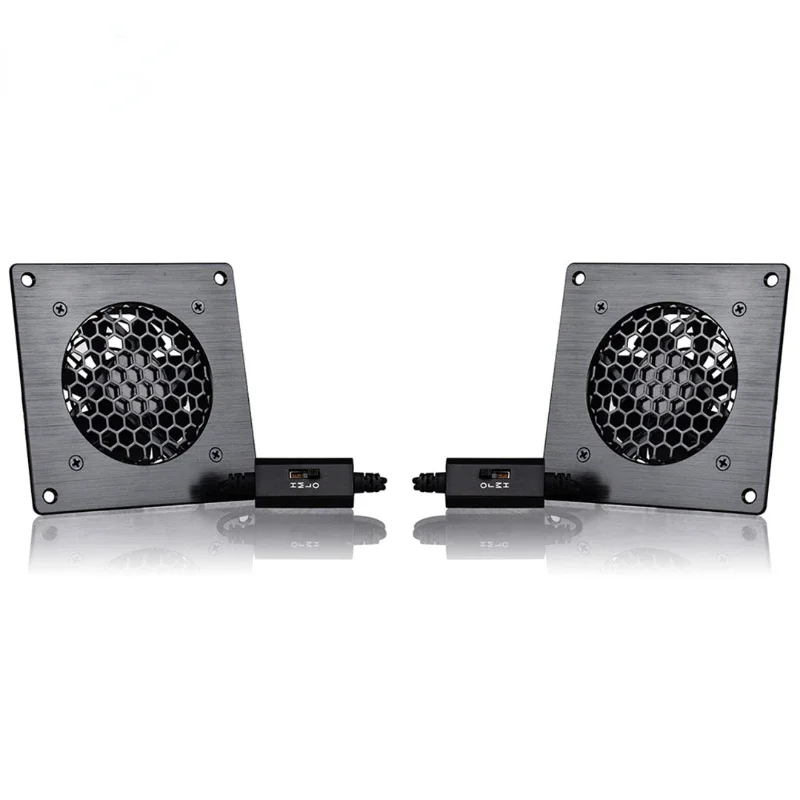 AC Infinity 4 Inch Dual Set 8025 DC 5Volt Axial Fan with Speed Control ...