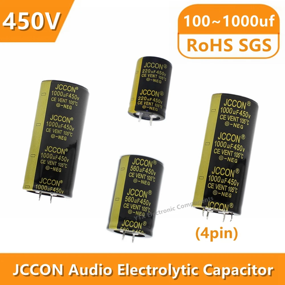 1PCes-JCCON-450V-100uf-150uf-180uf-220uf-330uf-470uf-560uf-680uf-820uf ...