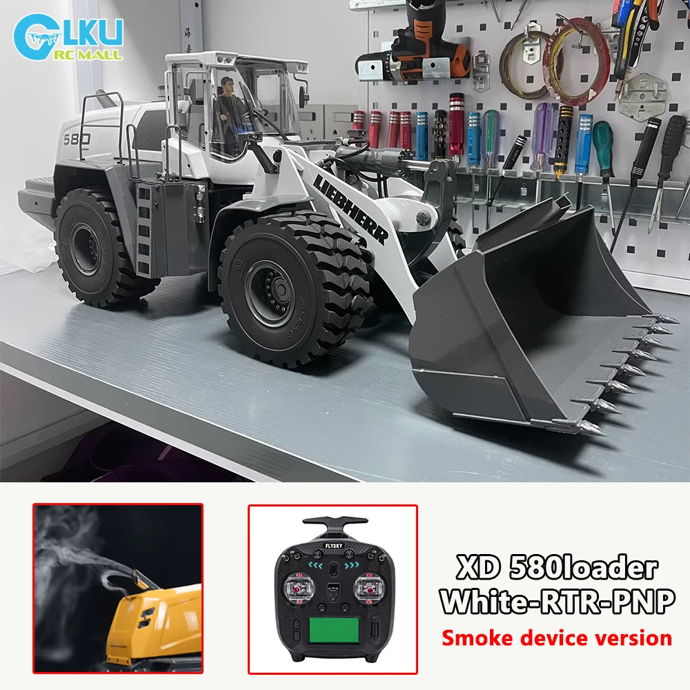 XD-Model-1-13-580-loader-metal-RC-hydraulic-model-white-paint-with ...