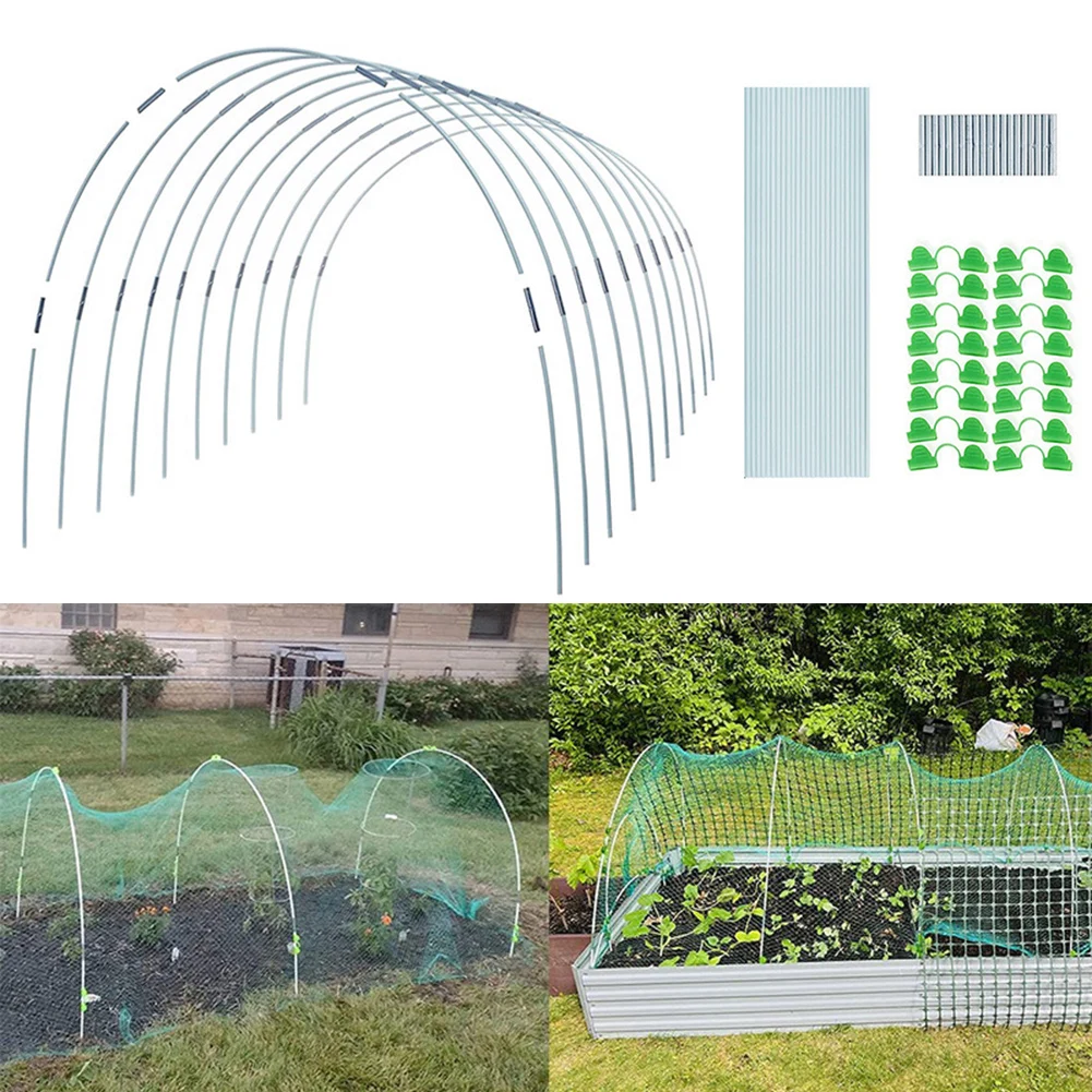 DIY-Greenhouse-Hoops-Gardening-Plant-Grow-Support-Tunnel-Flexible-Bend ...