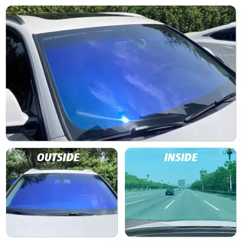 Colorful Chameleon Blue VLT60% Window Tint Solar Film UV Block For Car ...