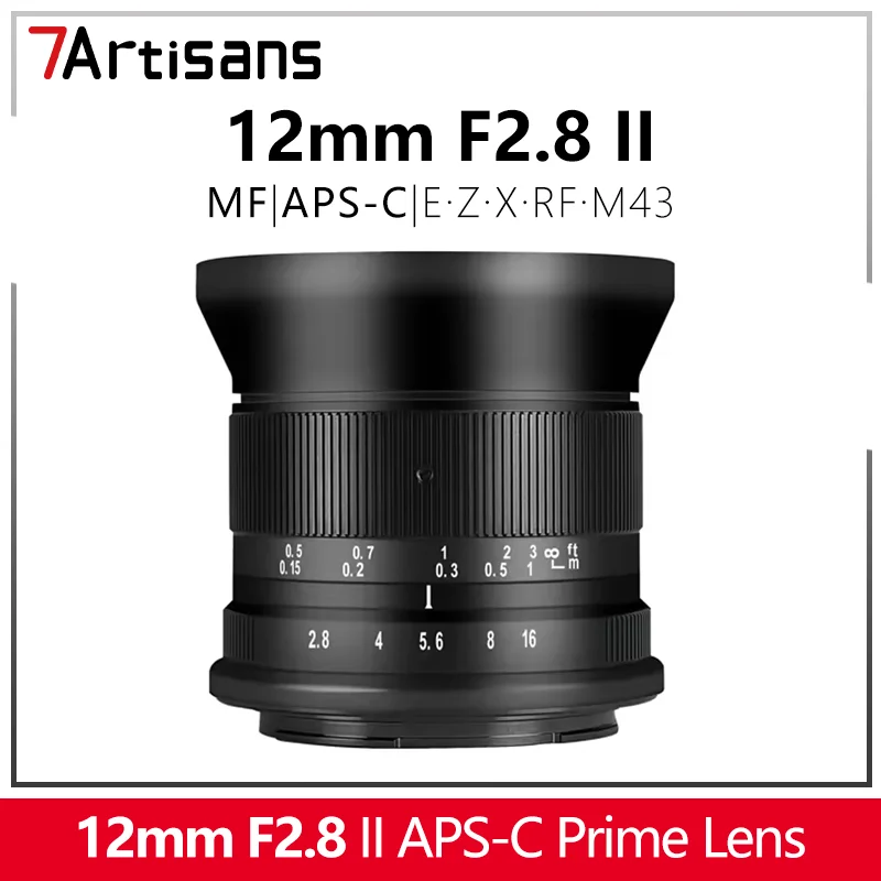 7artisans 12mm F2.8 Mark II MF APS-C Frame Ultra Wide Angle Prime ...