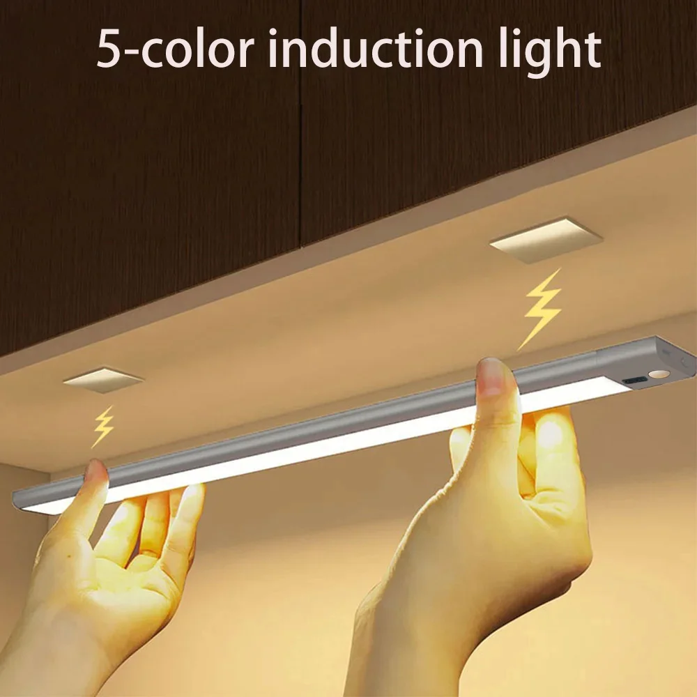Luz-LED-con-Sensor-de-movimiento-de-5-colores-l-mpara-de-noche ...
