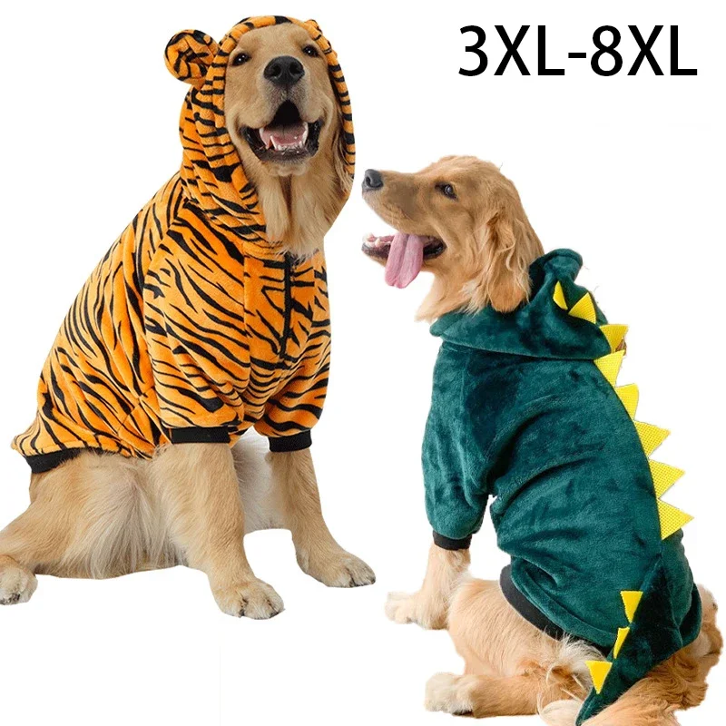 Pet Clothes for Medium Large Dogs Dog Pajama Coat Dog Hoody Winter Warm ...