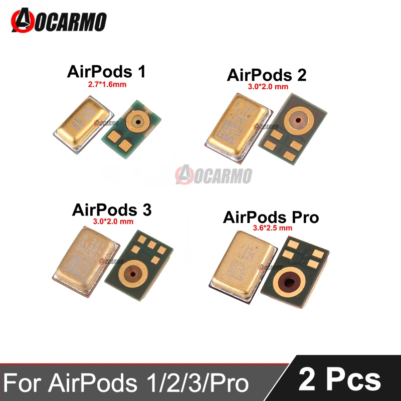2Pcs-Lot-For-AirPods-Pro-1-2-3-Pro-Pro2-Earpiece-Mic-Microphone ...