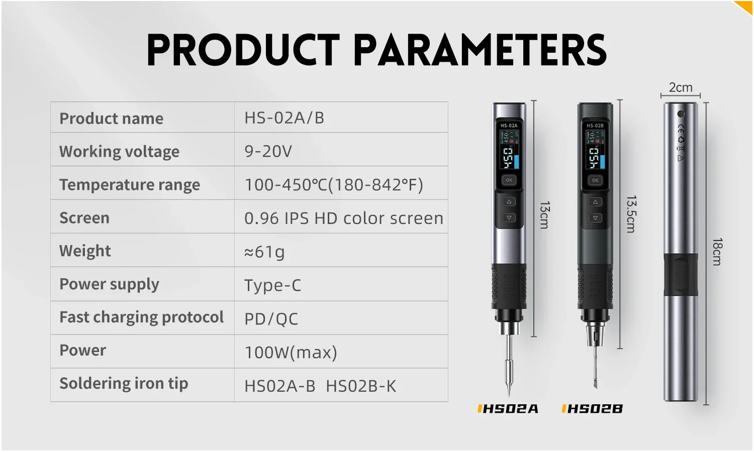 FNIRSI HS-02 Портативный электрический паяльник 24В 100Вт | AliExpress