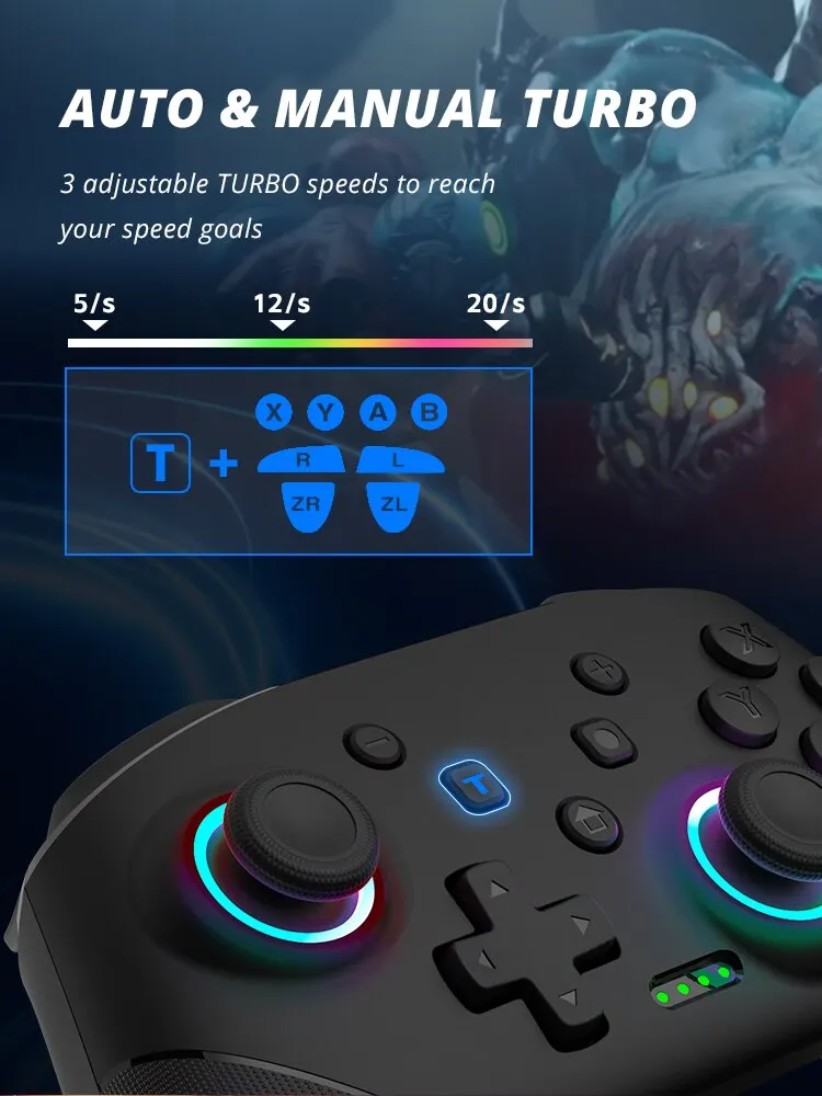 DATA FROG PowerPlay Pro Wireless Controller für Nintendo Switch ...
