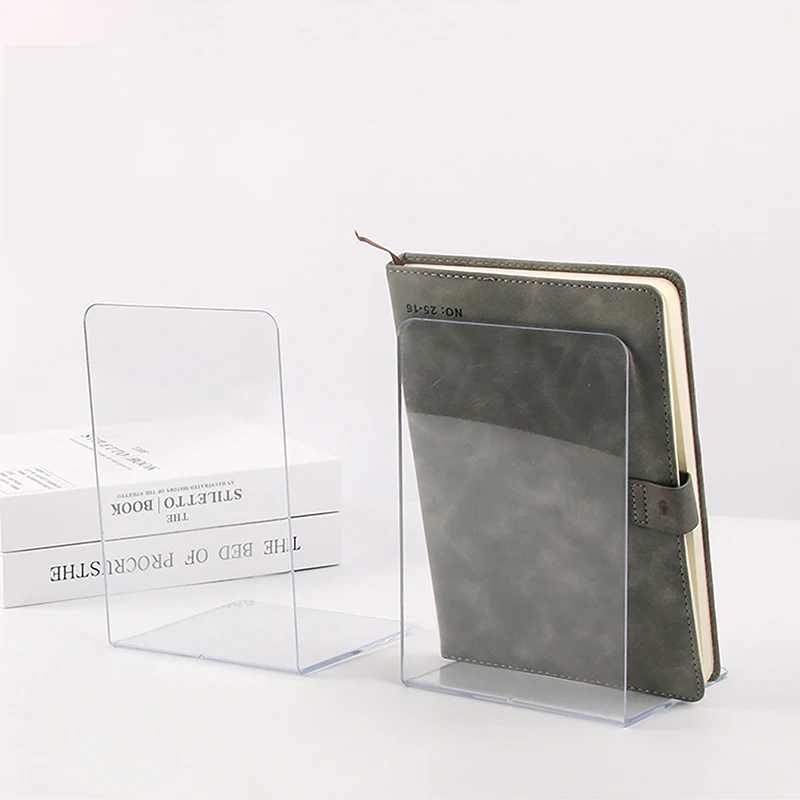 Acr-lico-L-shaped-Book-Stand-simples-e-transparente-organizador-de-mesa ...