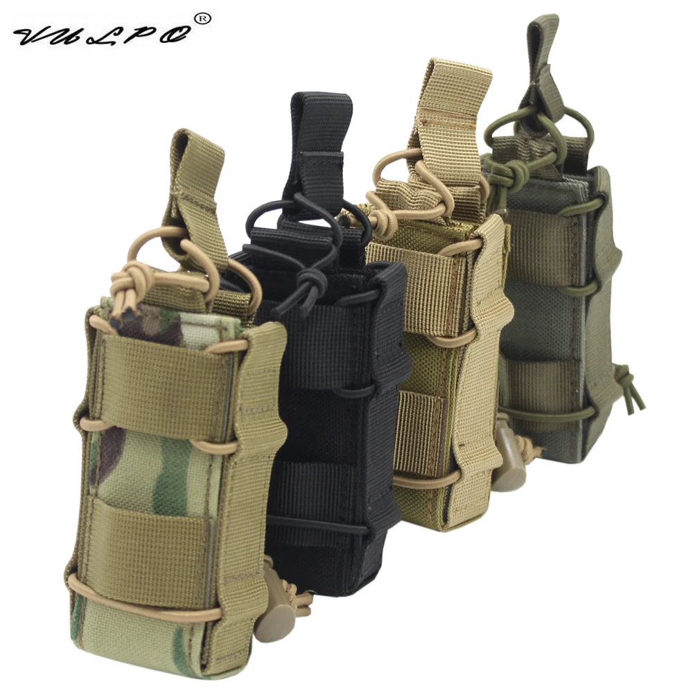VULPO 1000D Nylon Tactical 9mm Magazine Pouch Bag Pistol Single Mag ...