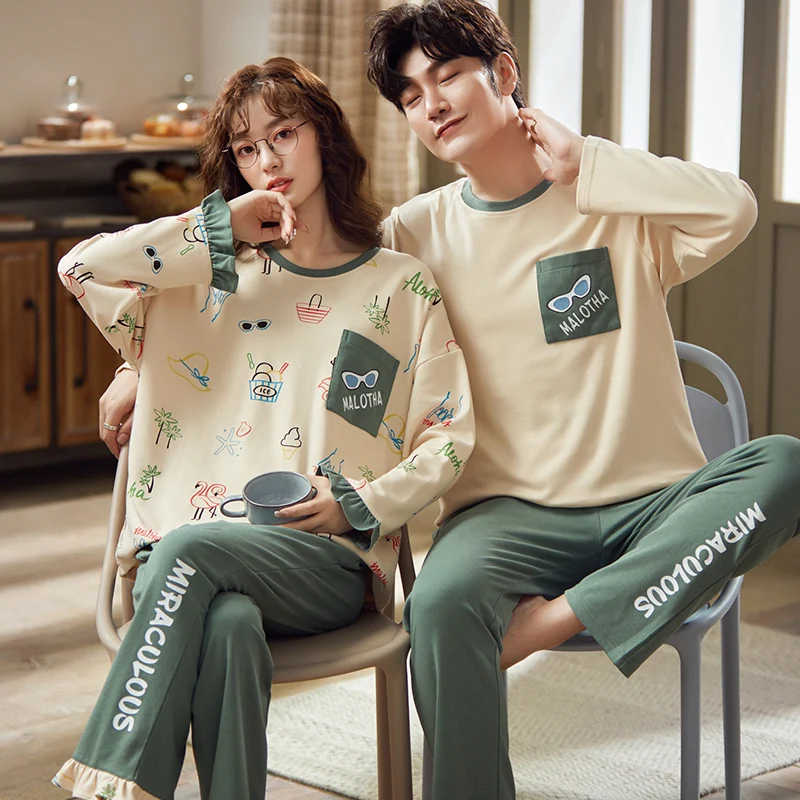 Long Sleeve Men's Pajamas | Men's Pajamas Set Autumn | Pijama Set Mens ...