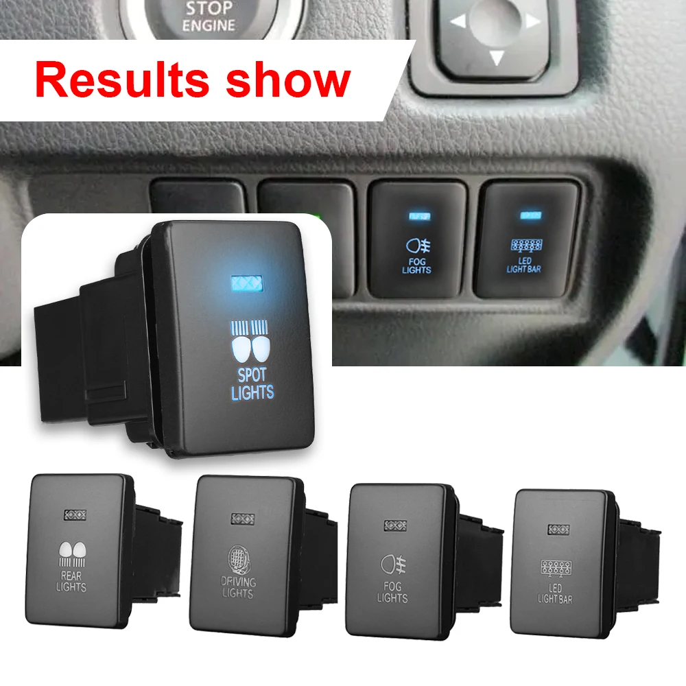 12v Car Light Button Fog Driving Spot Rear Light Led Light Bar Switch ...