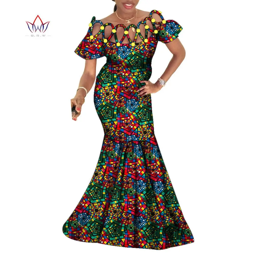 BintaRealWax-vestido-de-algod-n-con-cuello-tejido-para-mujer-ropa-de ...