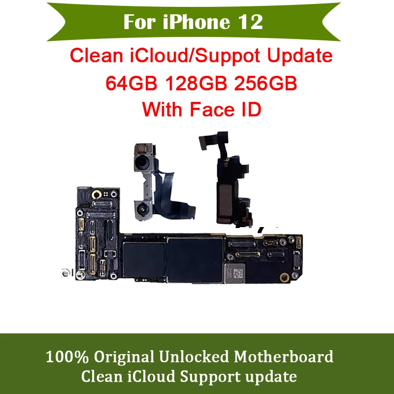 Motherboard For Apple Iphone 12 Motherboard With Face Id Unlocked Logic ...