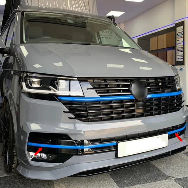 5pcs Front Bumper Lower Grille Grill Trims Inserts For Vw T6.1 ...