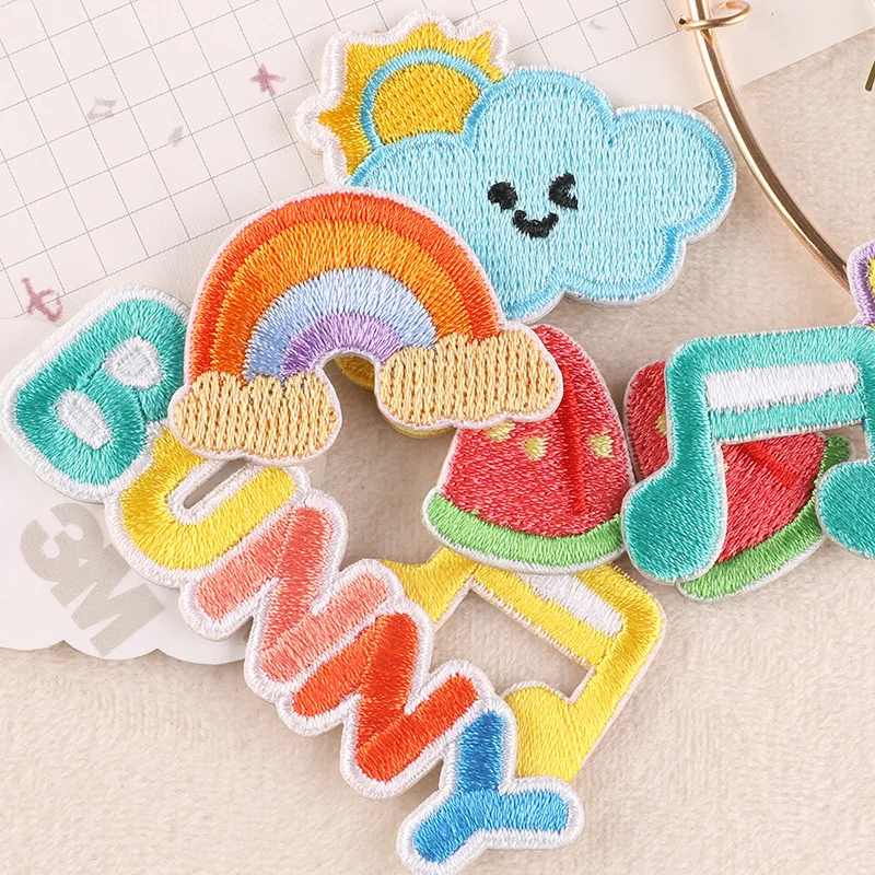Rainbow Patches Clothes | Embroidery Patches Rainbow | Rainbow Sticker ...