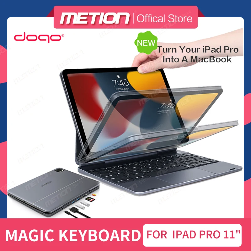 DOQO-Aluminum-Alloy-Docking-Station-Magic-Keyboard-7in1-Strong-Magnetic ...