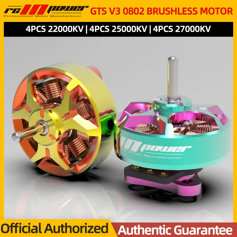 4PCS RCINPOWER GTS V3 0802 1S Brushless Motor 22000KV 25000KV 27000KV ...