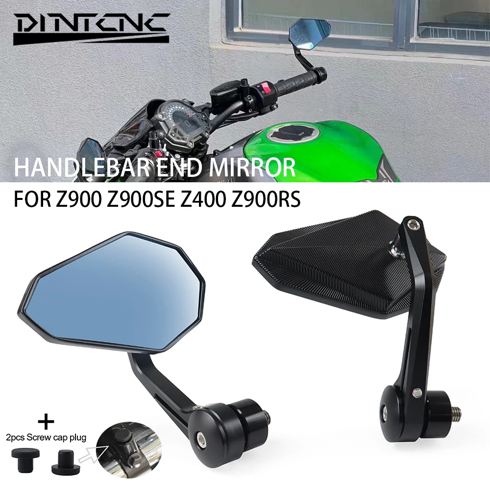 For KAWASAKI Z900 Z900SE Z400 2017-2024 Rotatable Blue Glass Side ...