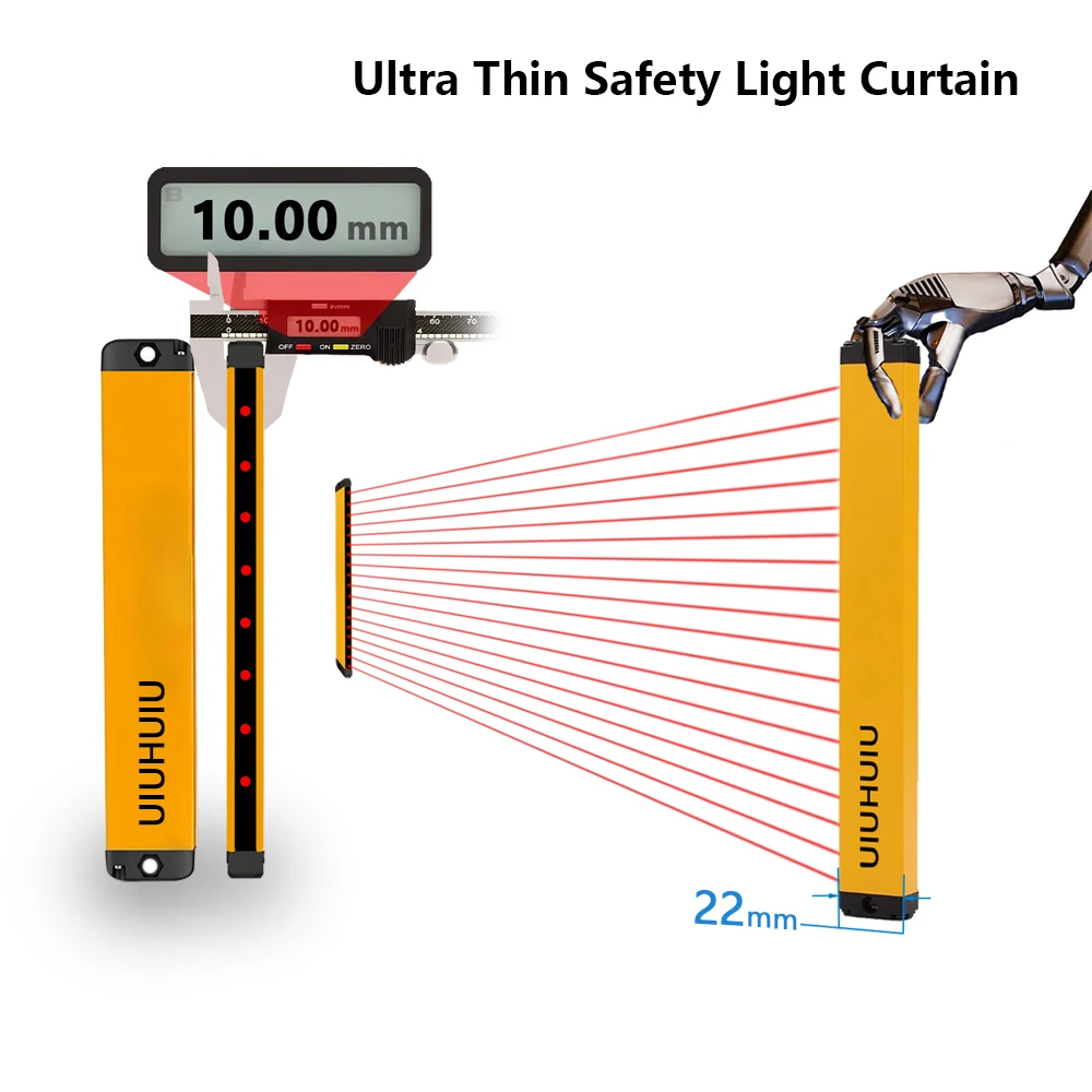 Safety-Light-Curtain-20mm-Ultra-thin-Side-Light-Infrared-Protection ...