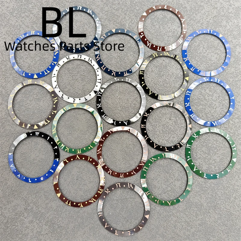BLIGER 30.6mm*38mm Arabic Ceramic Watch Bezel Black Blue Green Brown ...