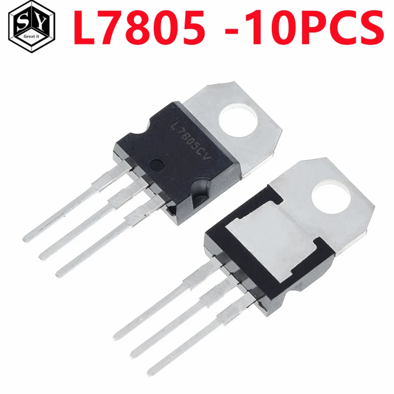 10pcs/lot New L7805cv Voltage Regulator To-220 L7805 7805 5v Positive ...