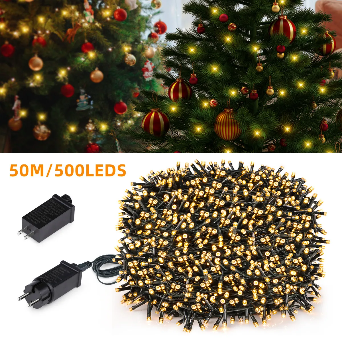 10M-20M-30M-50M-Led-Lights-String-IP67-Waterproof-Outdoor-Holiday-Decor ...