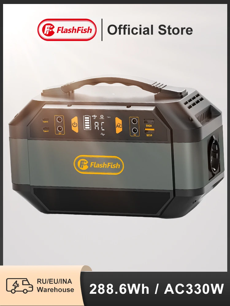 FF Flashfish Solar Generator 288.6Wh Protable Power Station 78000mAh/3 ...