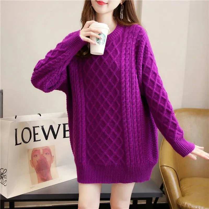 New Women's Pullover Sweater Coat Autumn Winter Knitted Bottom Shirt ...