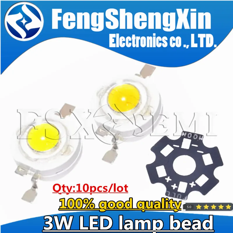 10pcs-lot-3W-High-Power-LED-Light-Emitting-Diode-LEDs-Chip-SpotLight ...