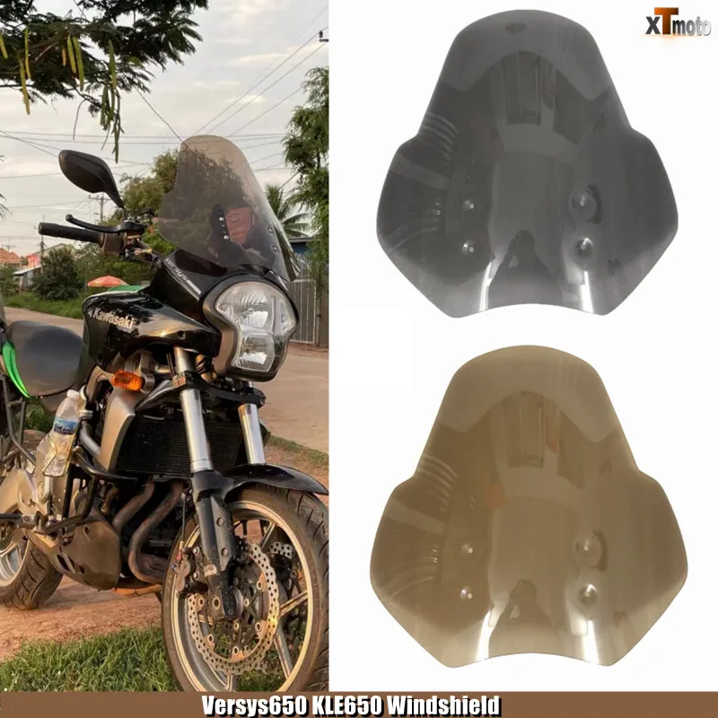 Front-Windscreen-High-Wind-Shield-Deflectors-Visor-For-Versys650-KLE650 ...