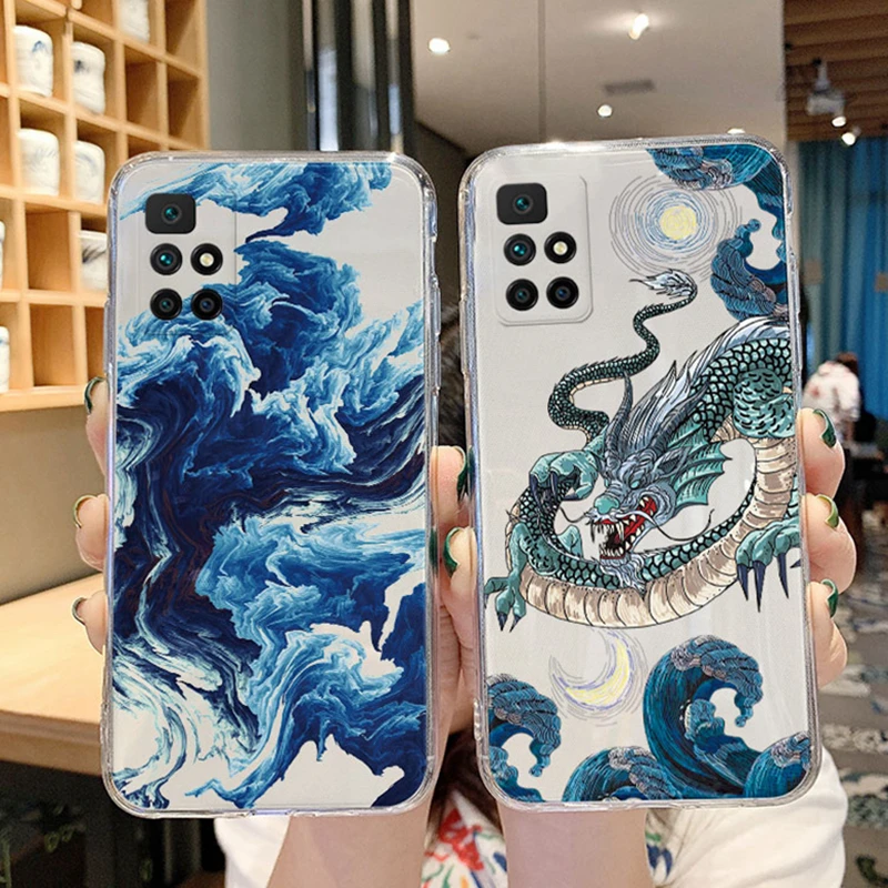 Dragon-in-Marble-Pattern-Kanagawa-Surfing-For-Xiaomi-Redmi-10-2022 ...