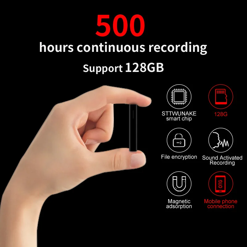 500-Hours-Time-Mini-Voice-Activated-Recorder-Built-in-Magnet-Small ...