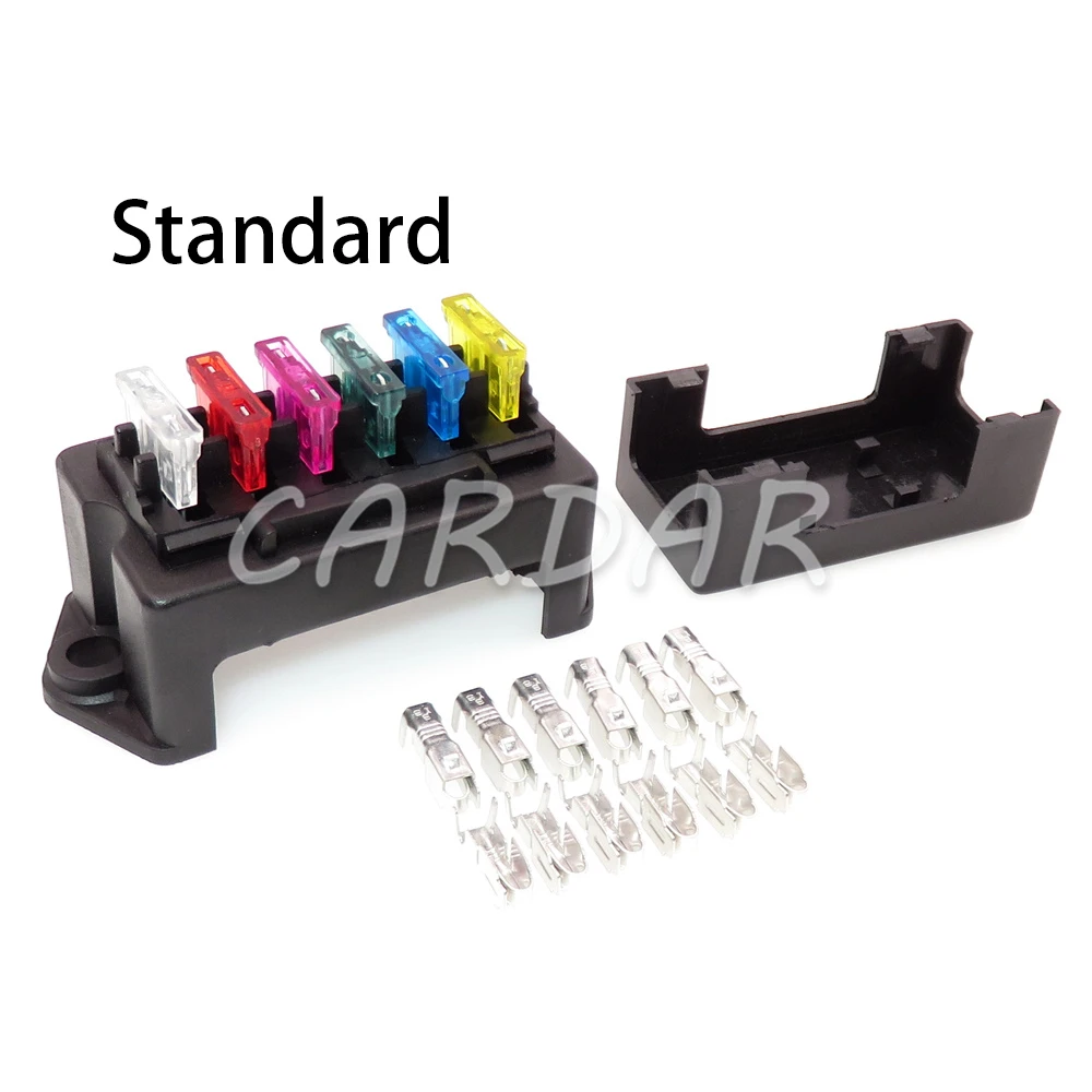 1-Set-6-Way-Middle-Black-Automobile-Wire-Controller-Box-AC-Assembly-Car ...