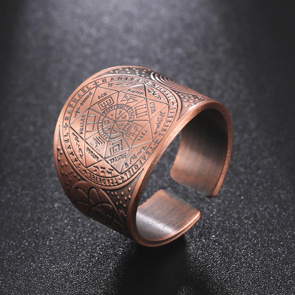 Sigillo dei 7 Arcangeli Anello di Protezione Amuleto Metatron Cubo ...