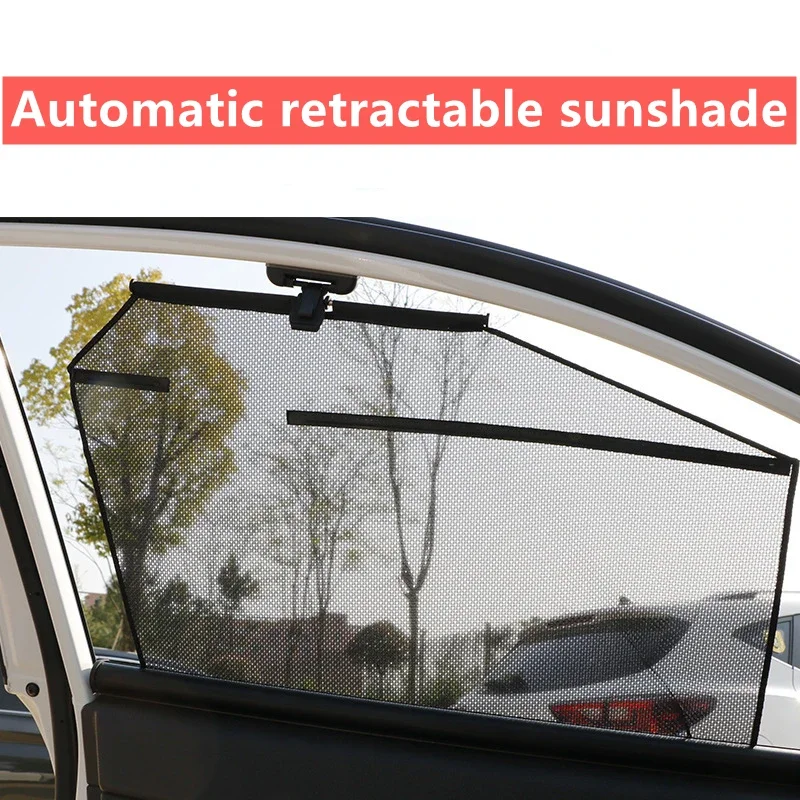 Automatic Scaling Car Window Sun Shade UV Summer Protection Mesh Side ...